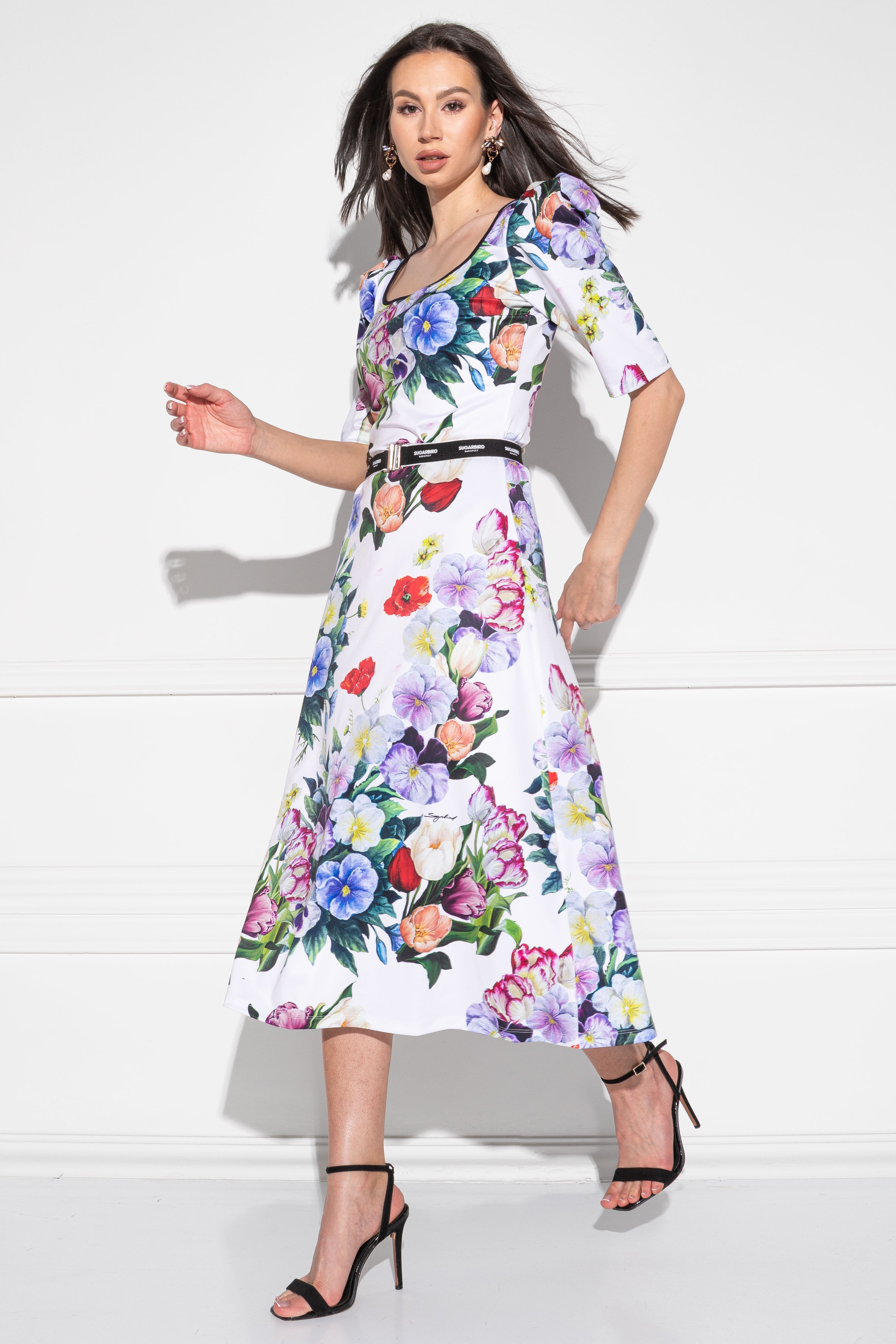 Boryo-Tilla La Vie En Bouquet fehér ruha – Sugarbird