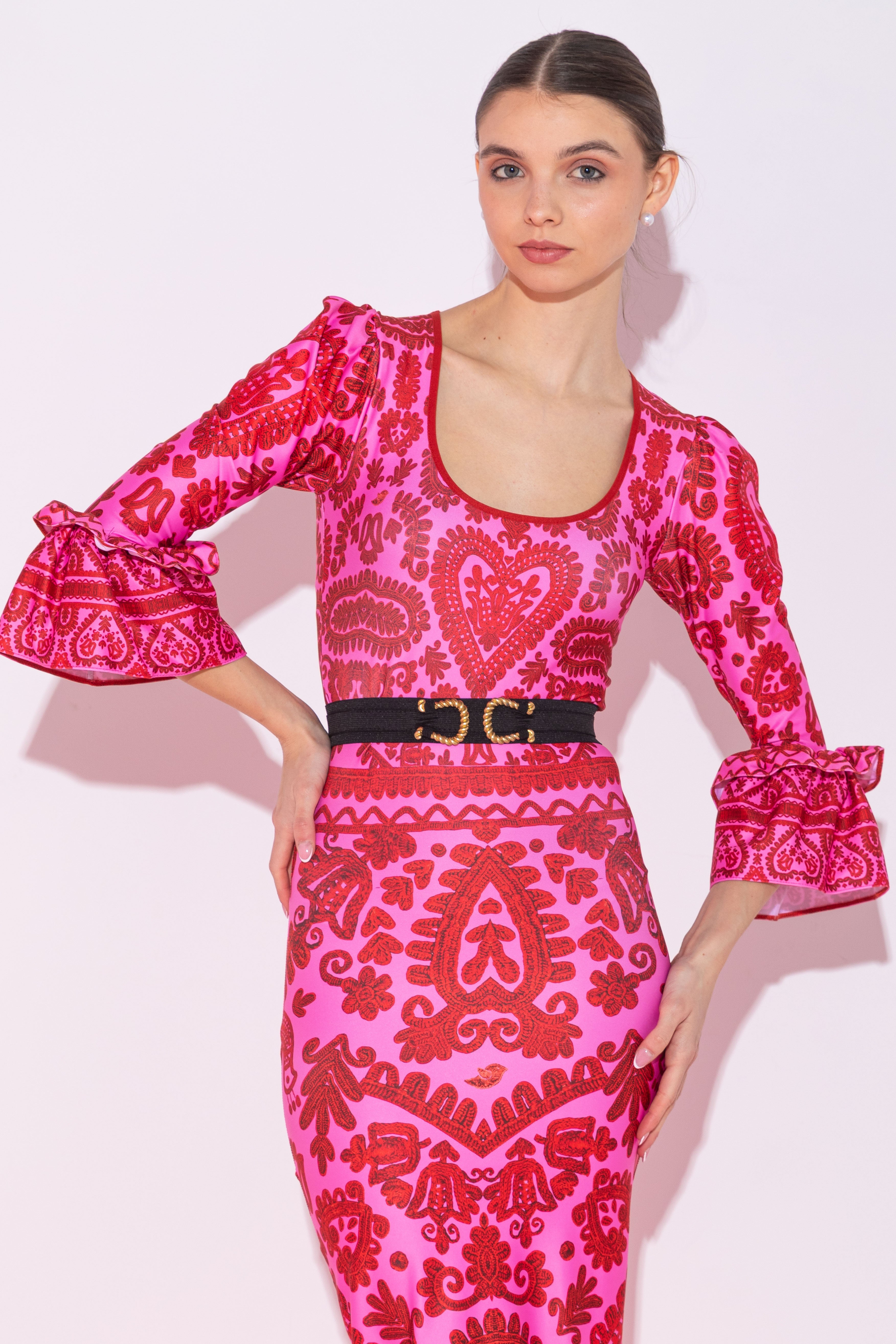 Boryo-Ryo Pink Kalotaszeg dress – Sugarbird